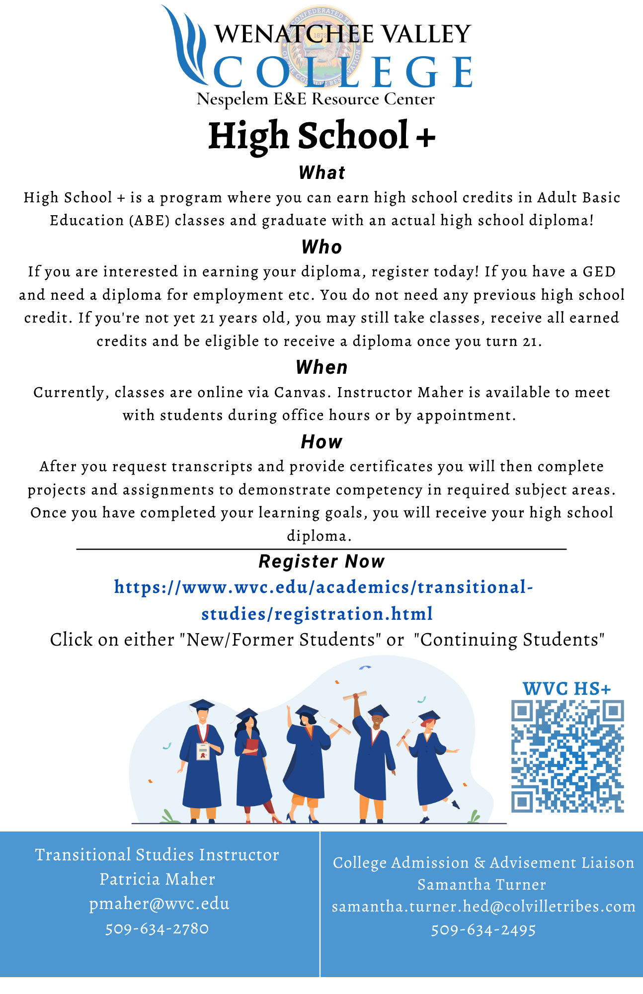 High School + — Employment & Education