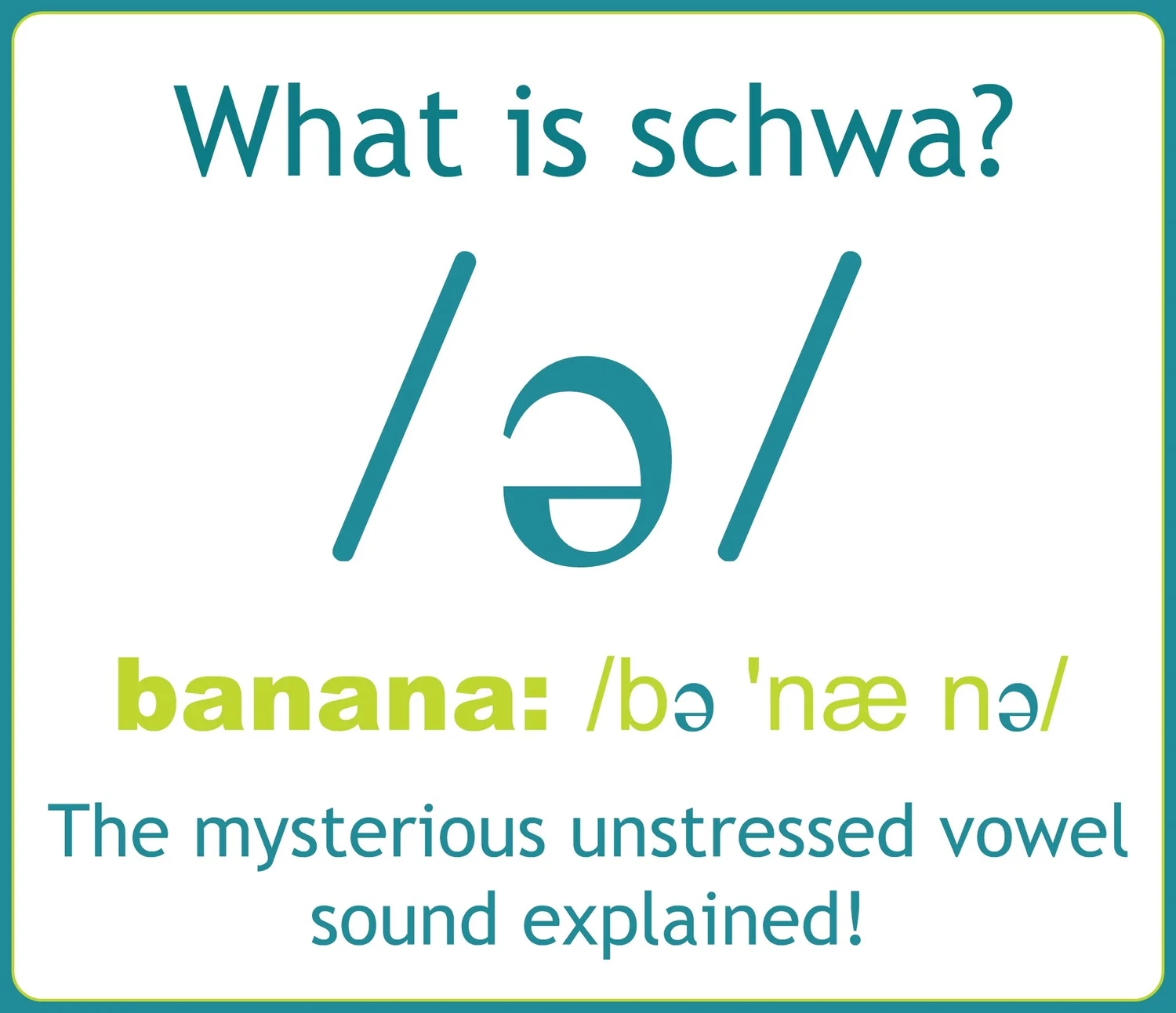 Schwa /ə/: the Reduced (and Most Common) Vowel Sound of English ...