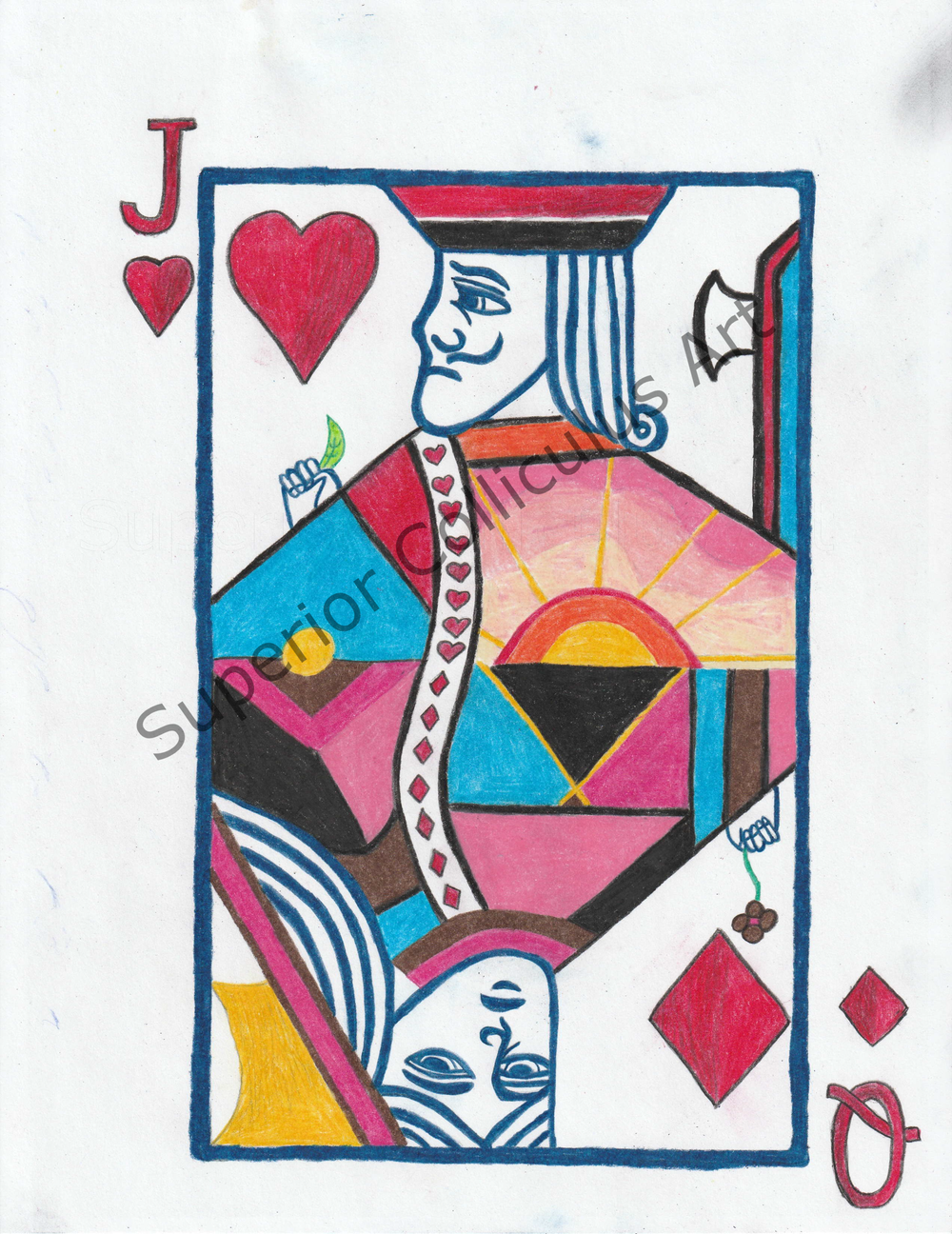 Queen Of Hearts Card Drawing