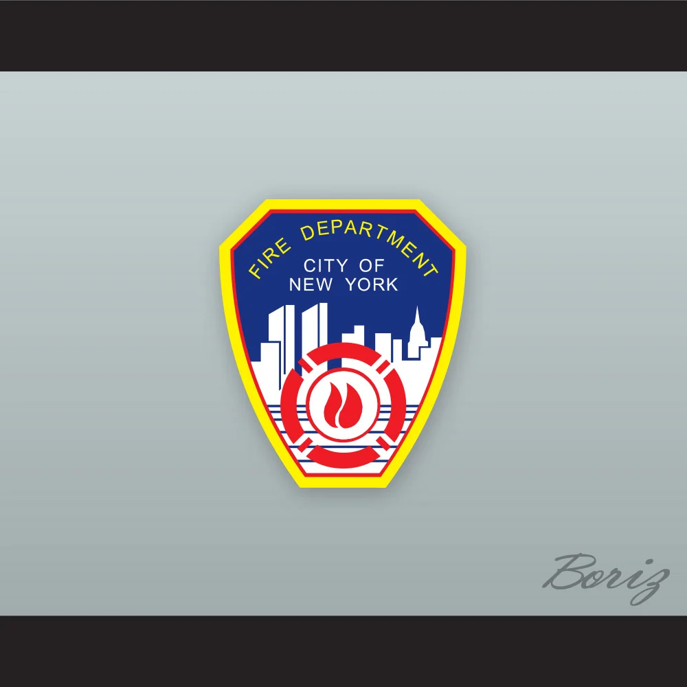 FDNY Bravest 9 Blue Tie Down Hockey Jersey with Patch — BORIZ