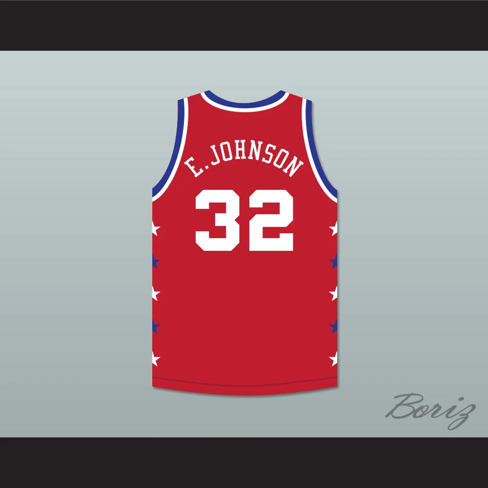 Magic Johnson 32 Magic Johnson All Star Game Red Basketball Jersey 1990 ...