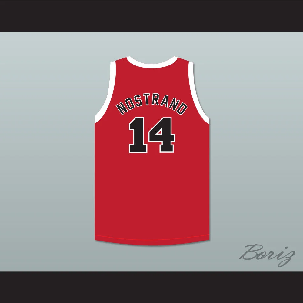 George Nostrand 14 Providence Steamrollers Red Basketball Jersey with ...
