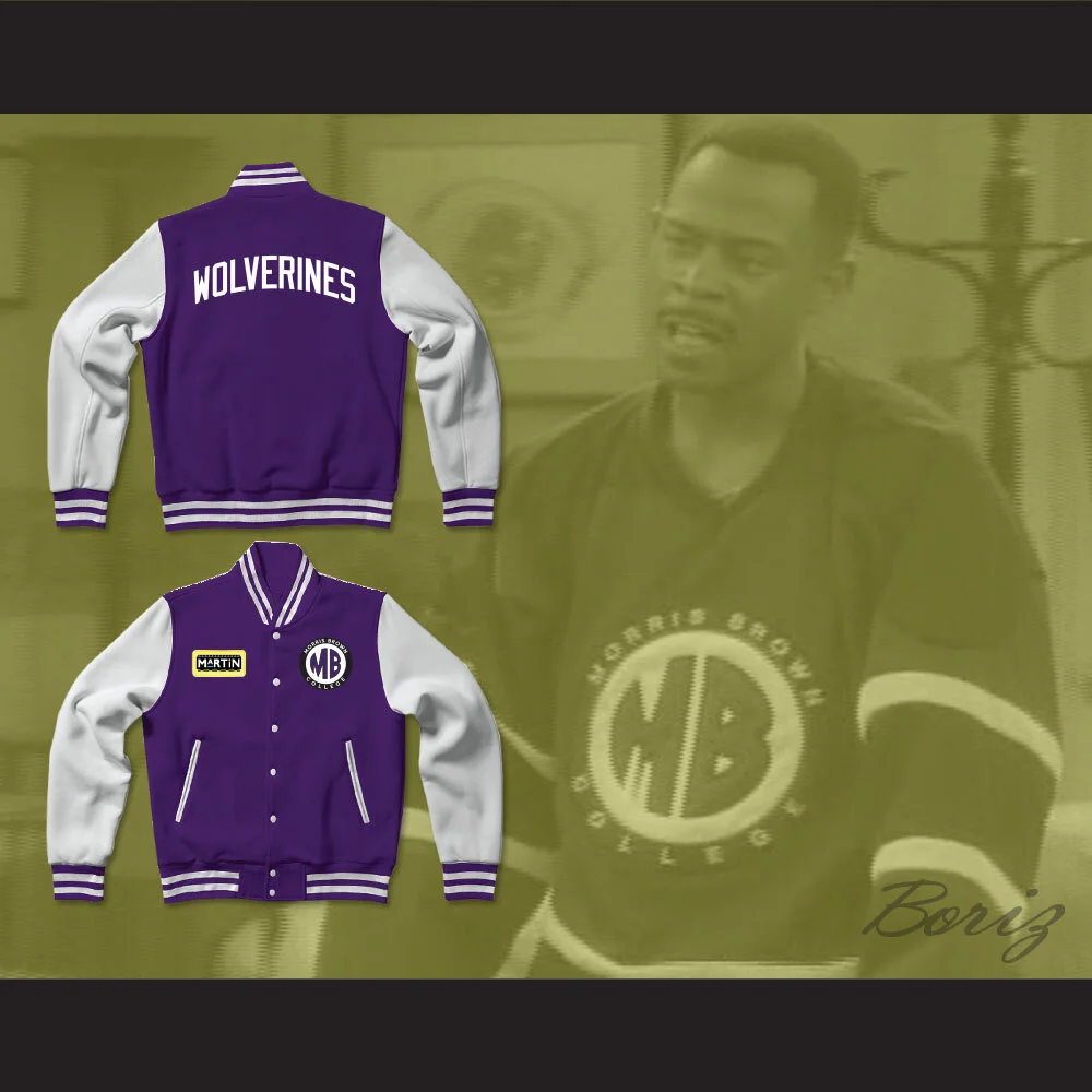 Martin Morris Brown College Wolverines Varsity Letterman Jacket-Style ...