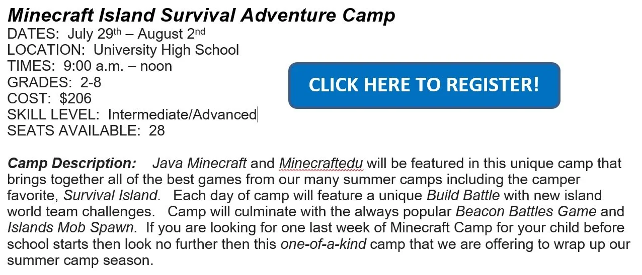 Current Camp Offerings — Indy STEM Camps