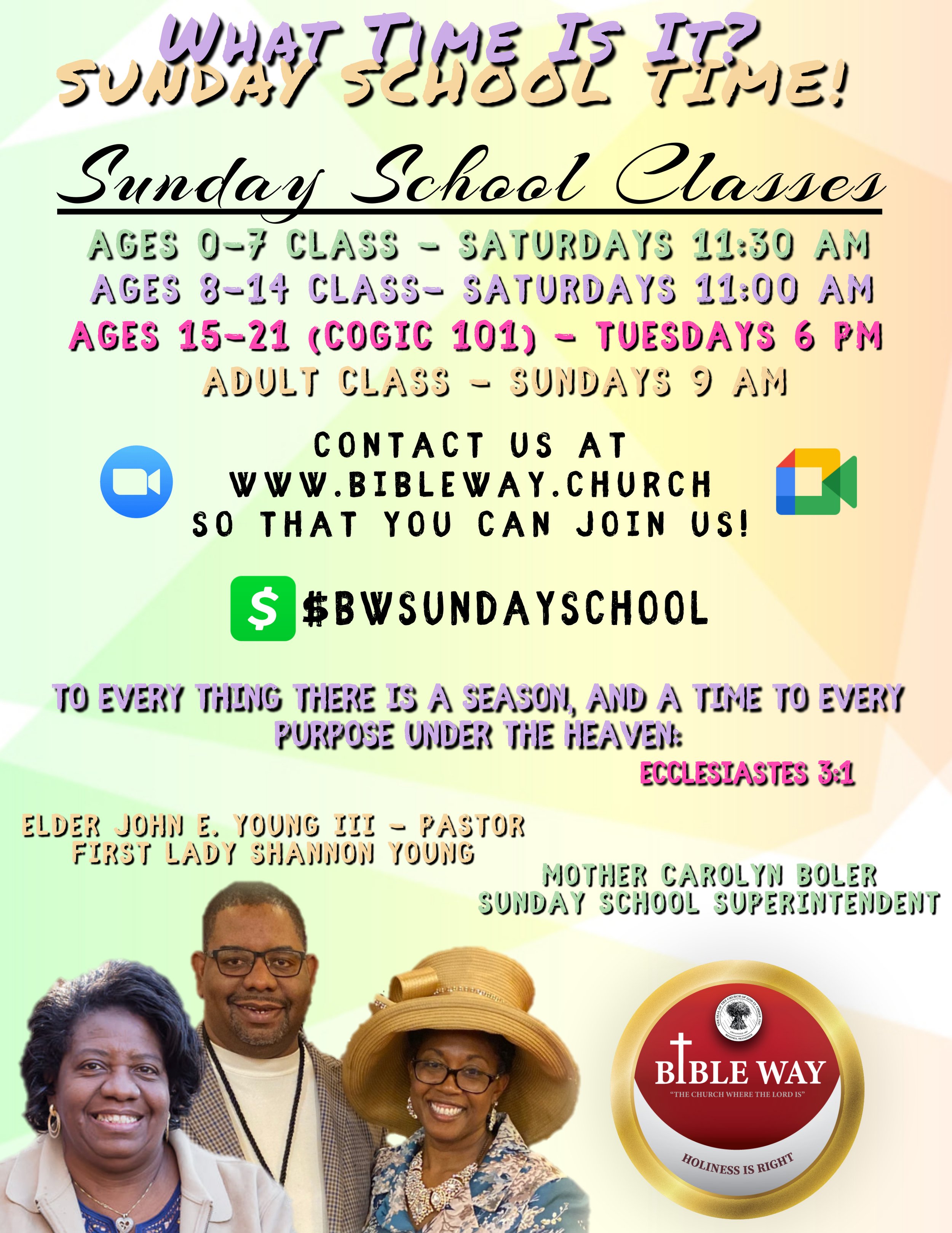 Service Times Bible Way COGIC Service Times Bible Way COGIC
