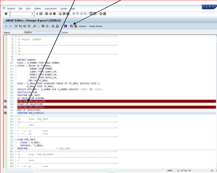 How to Debug a Sample Program in ABAP How to Debug a Sample Program in ABAP