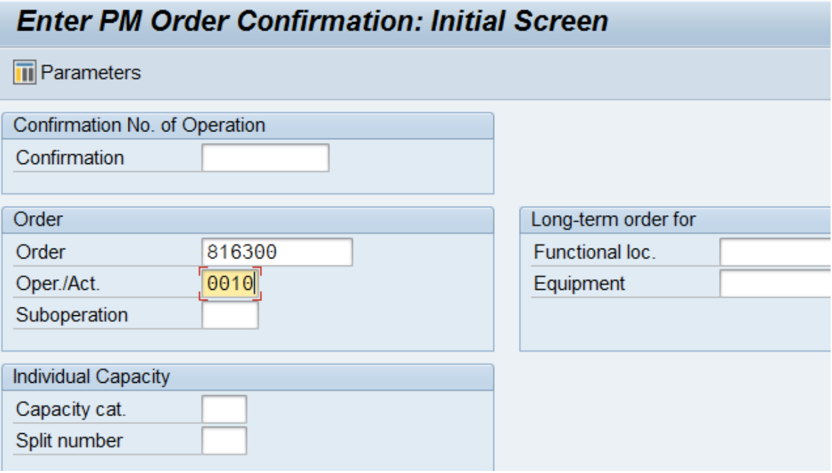 SAP Maintenance Order Management