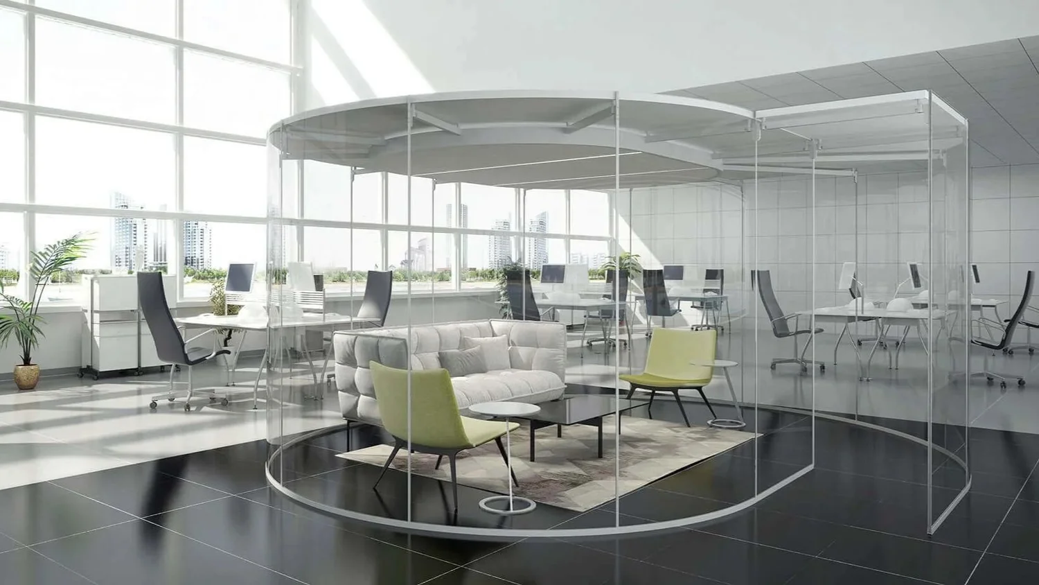 Muraflex Demountable Glass Wall Partitions — Mezzacappa Design