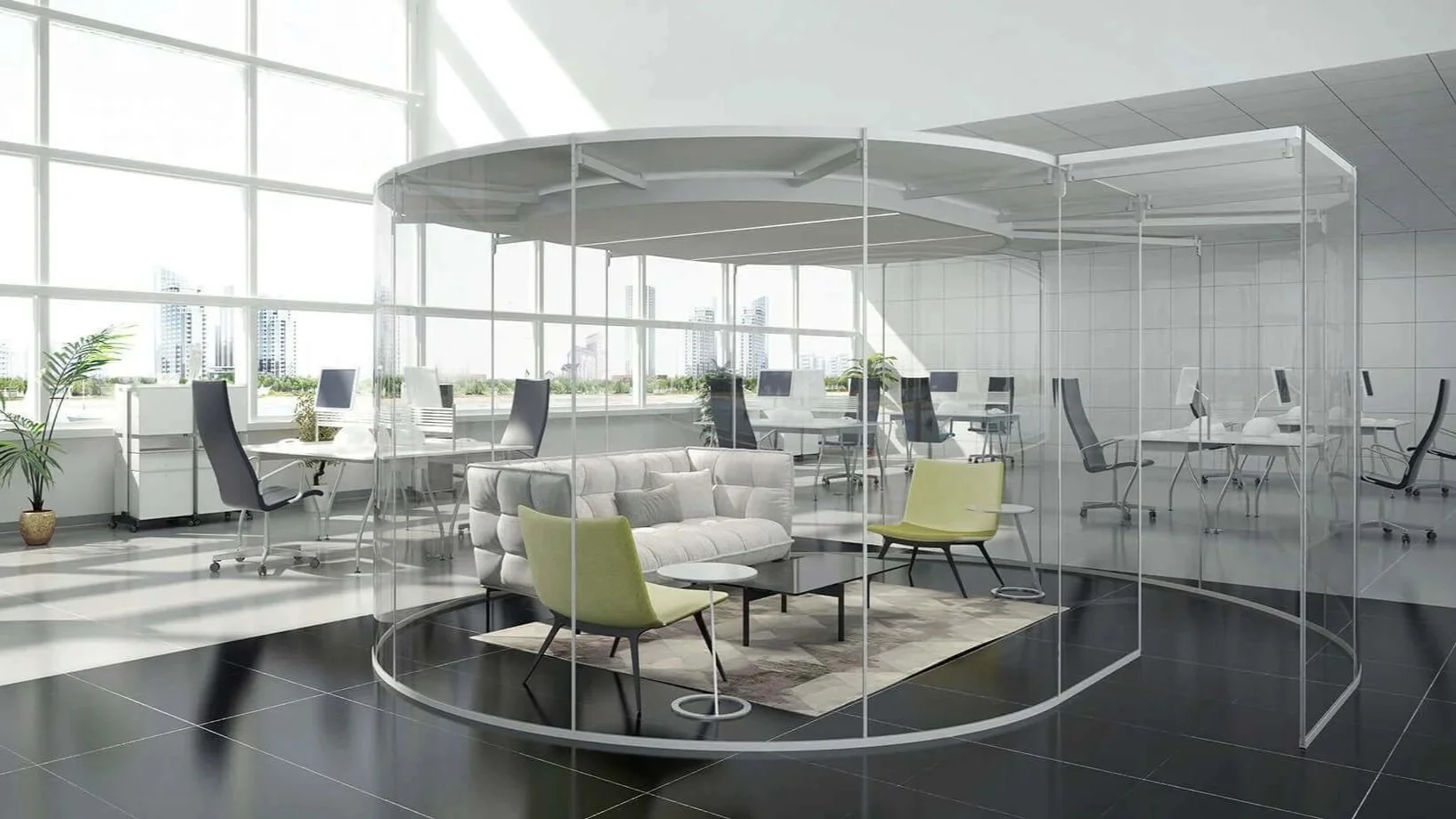 Muraflex Demountable Glass Wall Partitions — Mezzacappa Design