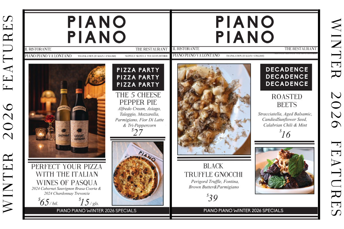 M E N U S — PIANO PIANO the Restaurant