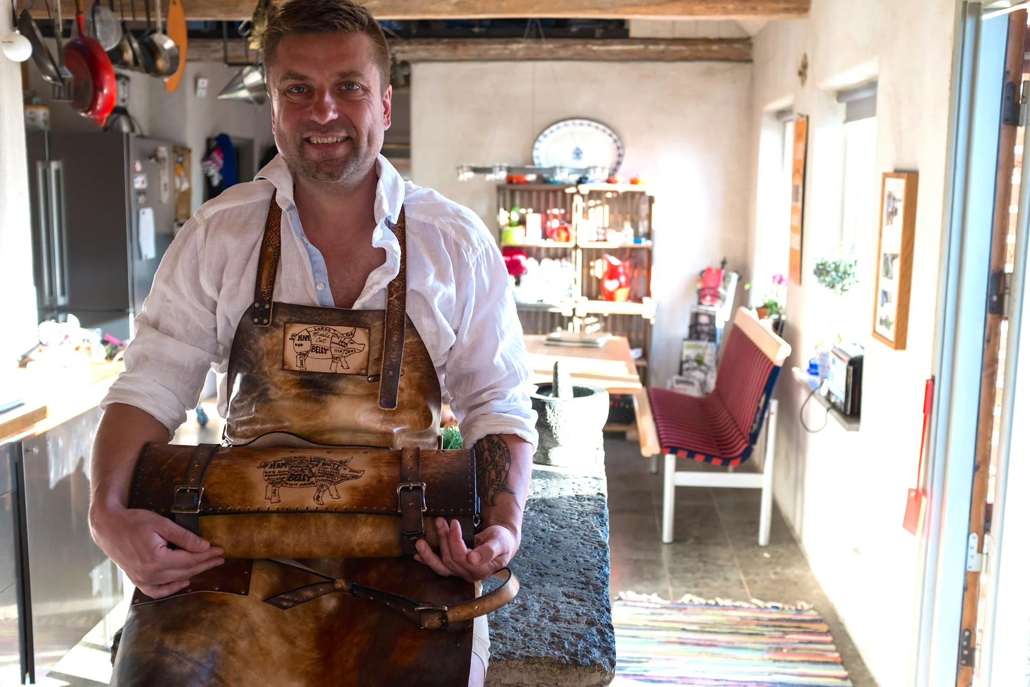 Custom Leather Aprons — Linny Kenney