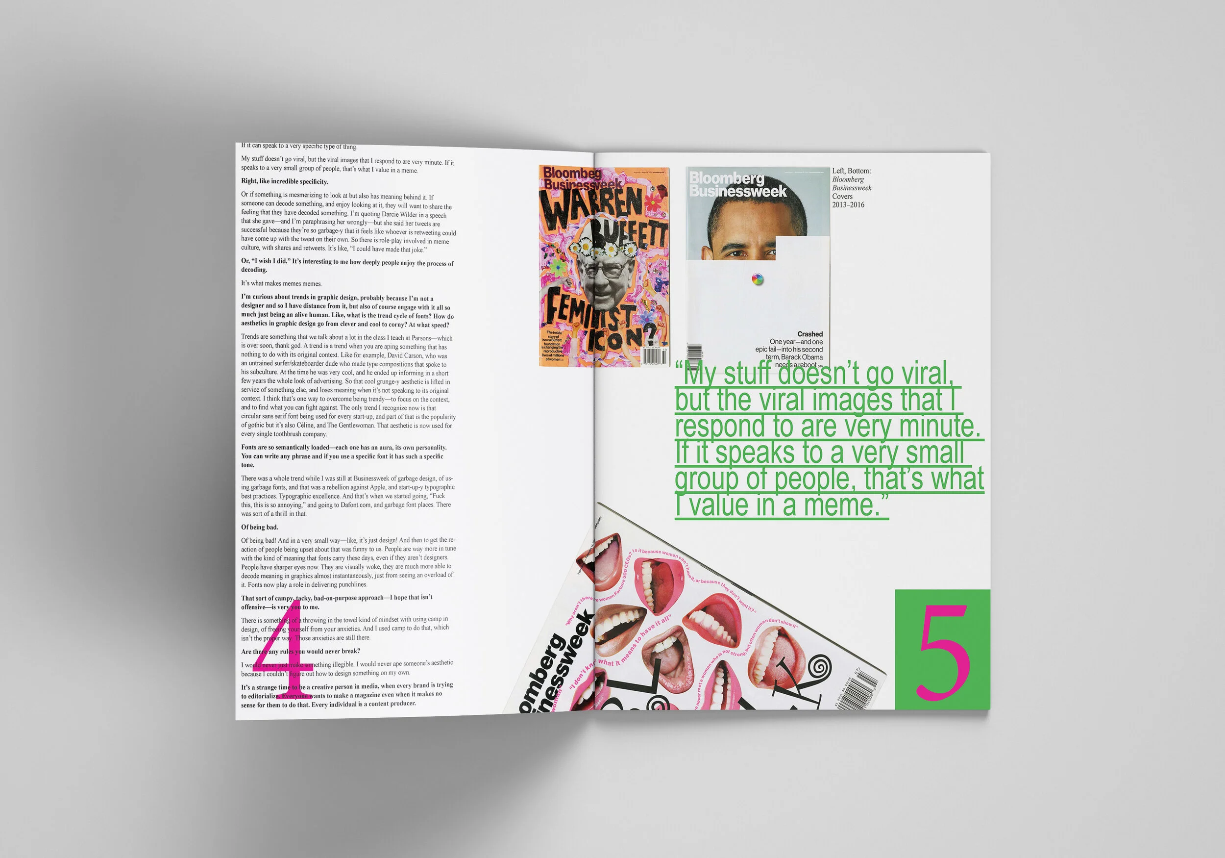 Interview Magazine Layout