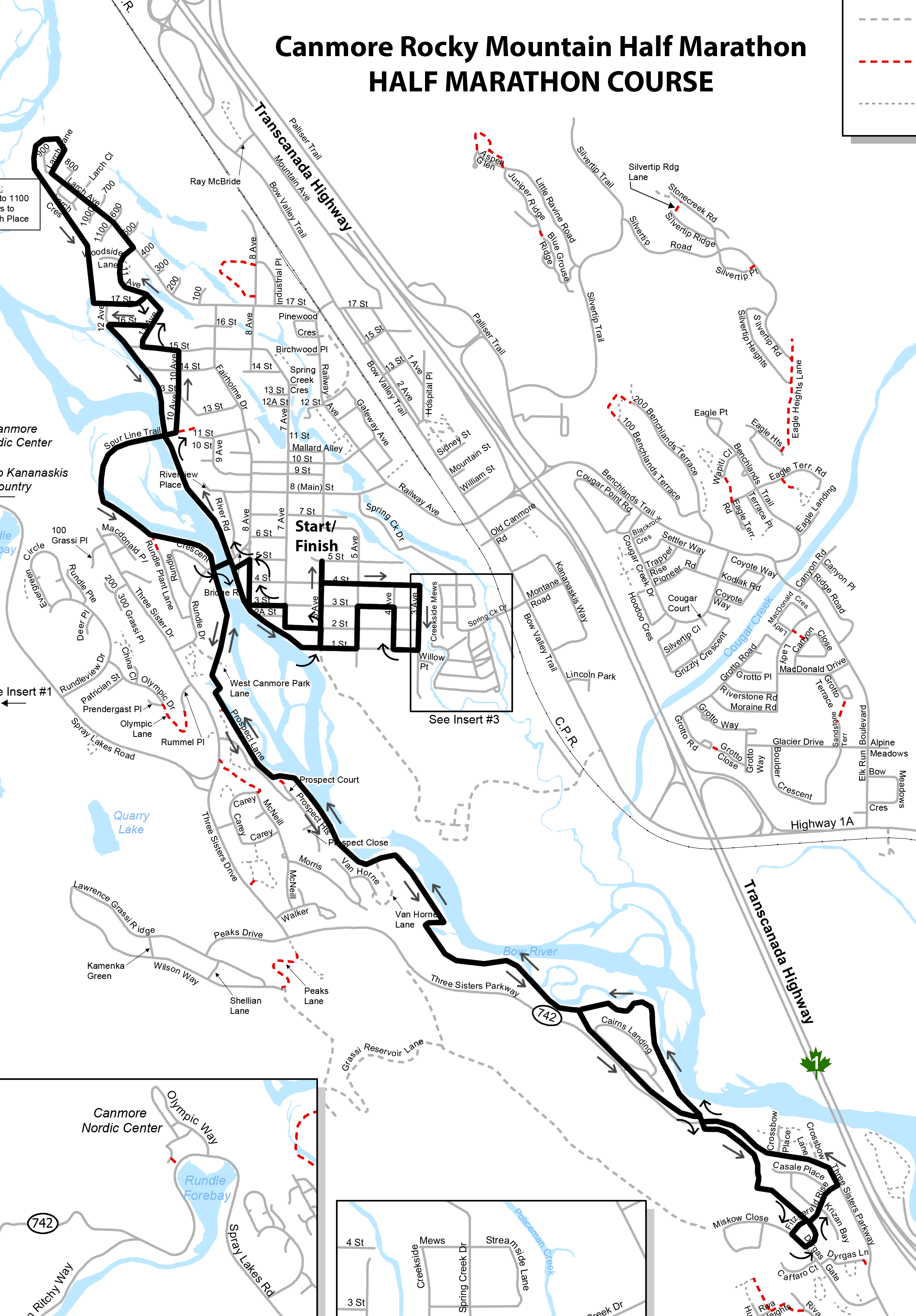 Course — Canmore Rocky Mountain Half Marathon, 10k & 5k
