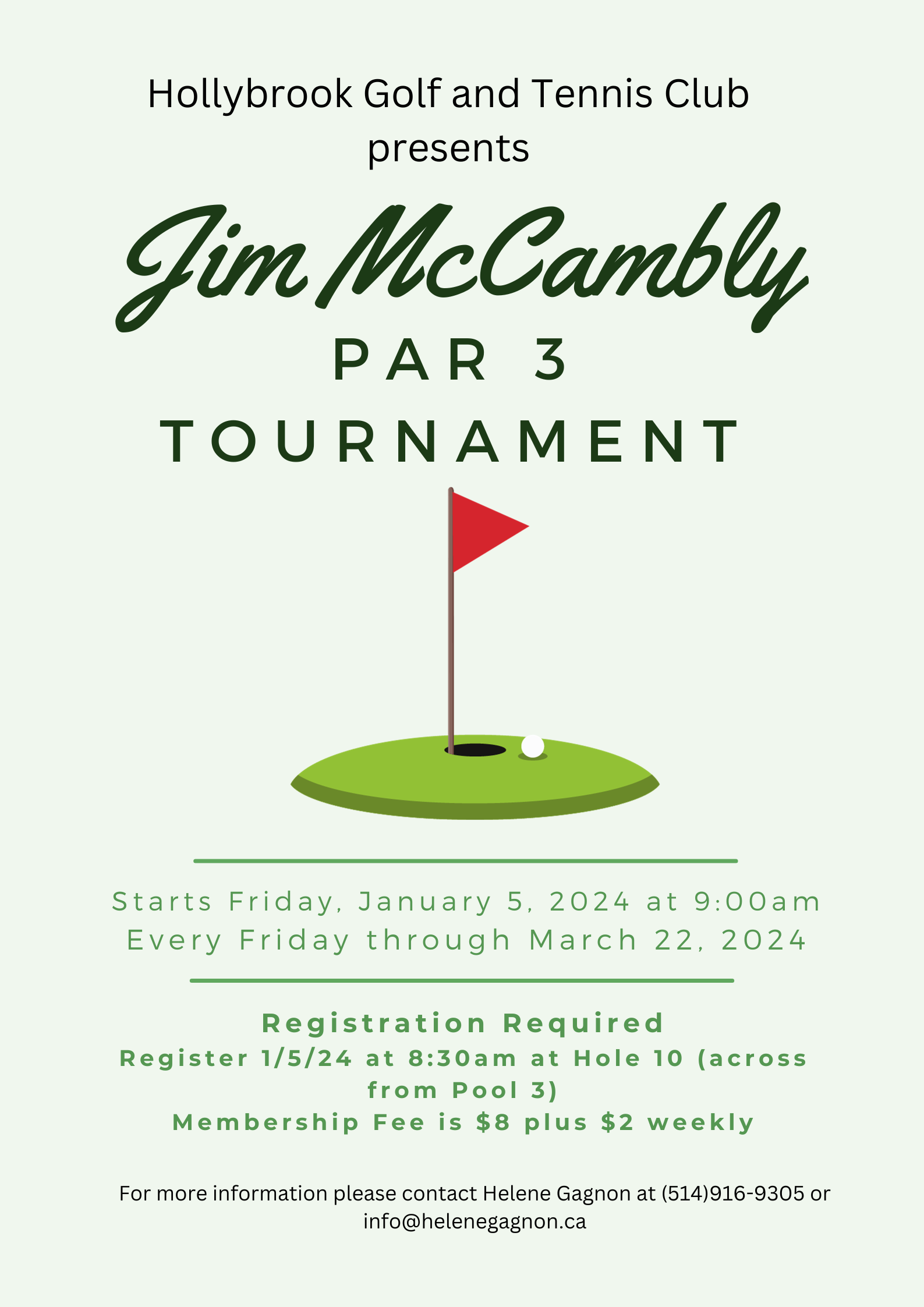 Calendar and Events — Hollybrook Golf and Tennis Club