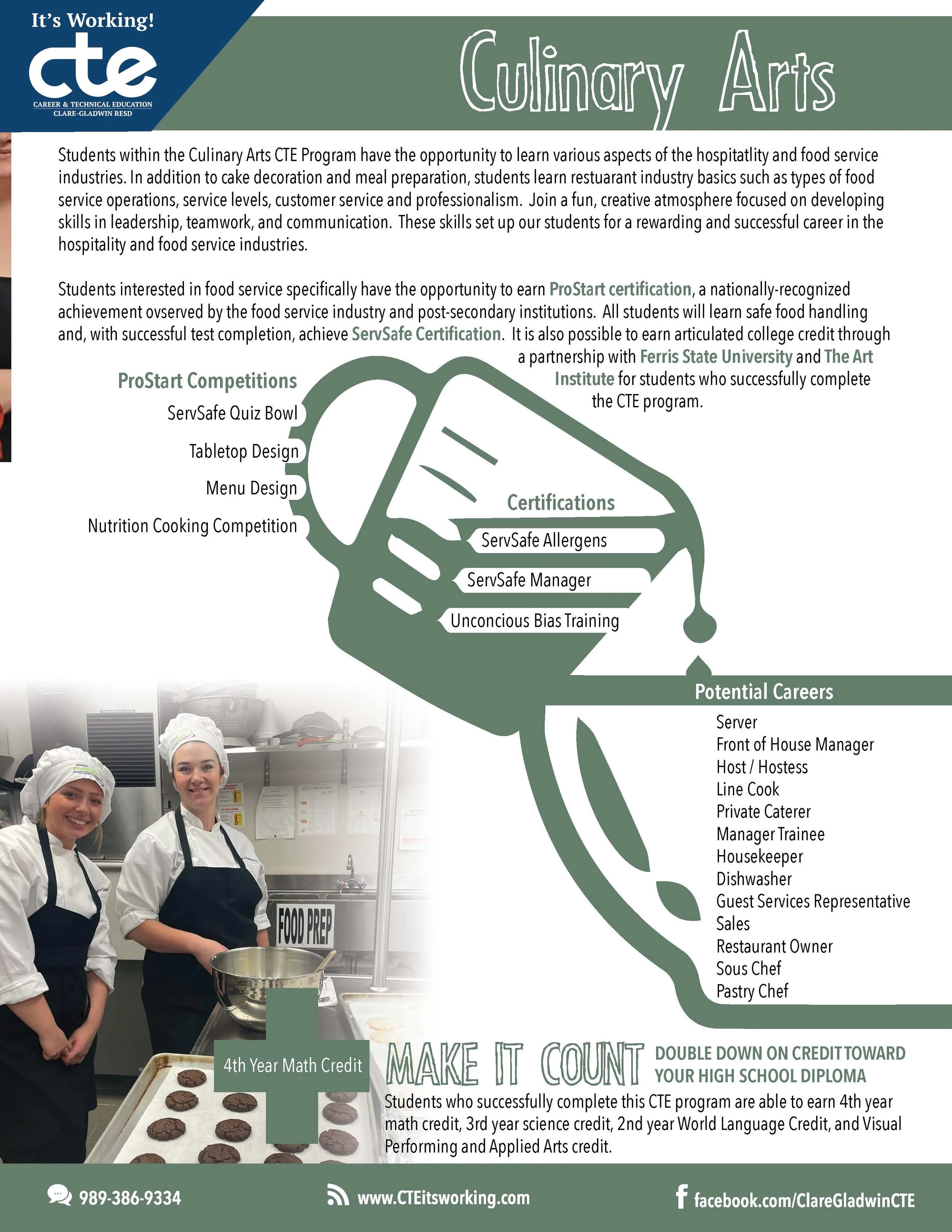 Culinary Arts — CTE: It's Working!