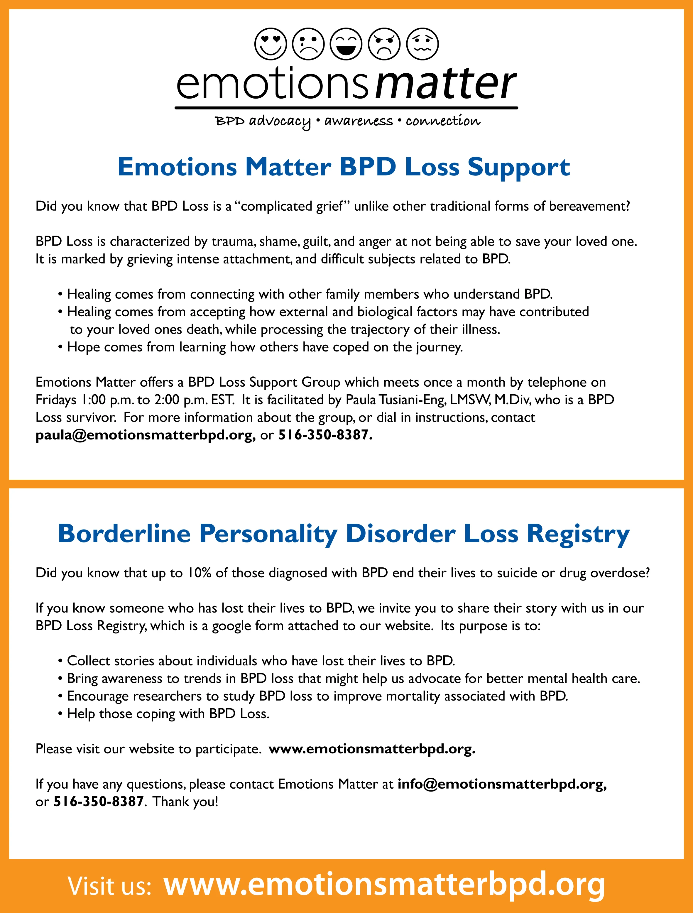 Our Outreach — Emotions Matter