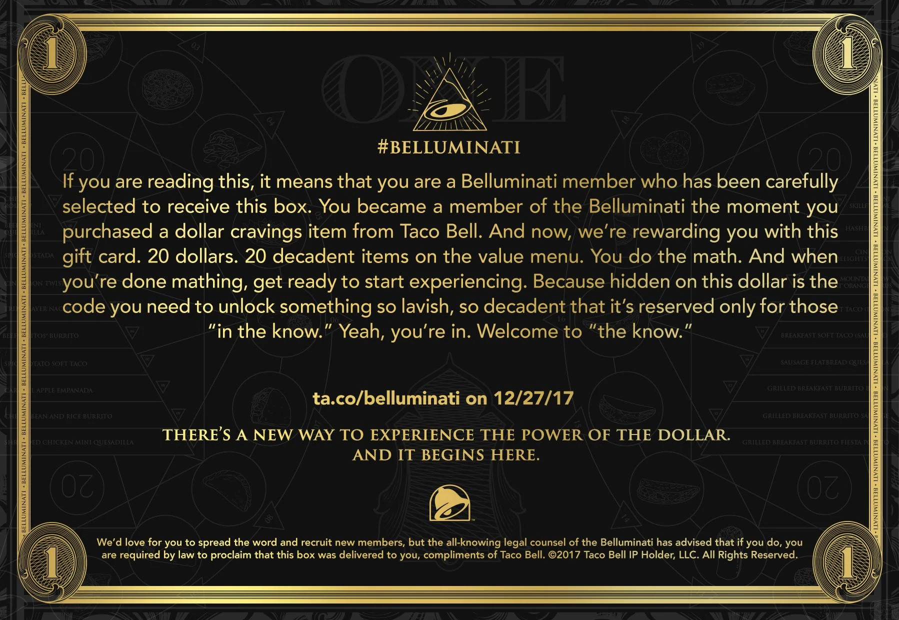 Taco Bell Belluminati — Dennis Chen
