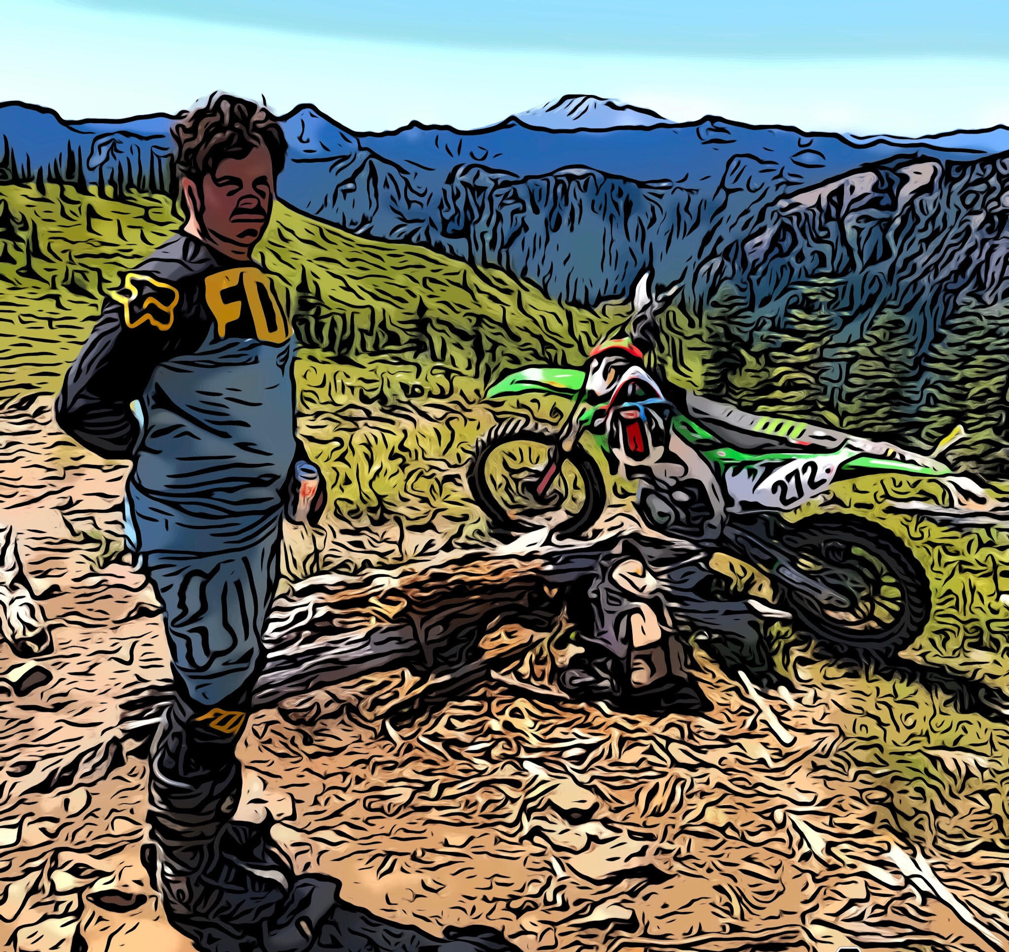 Cartoon Dirt Bike