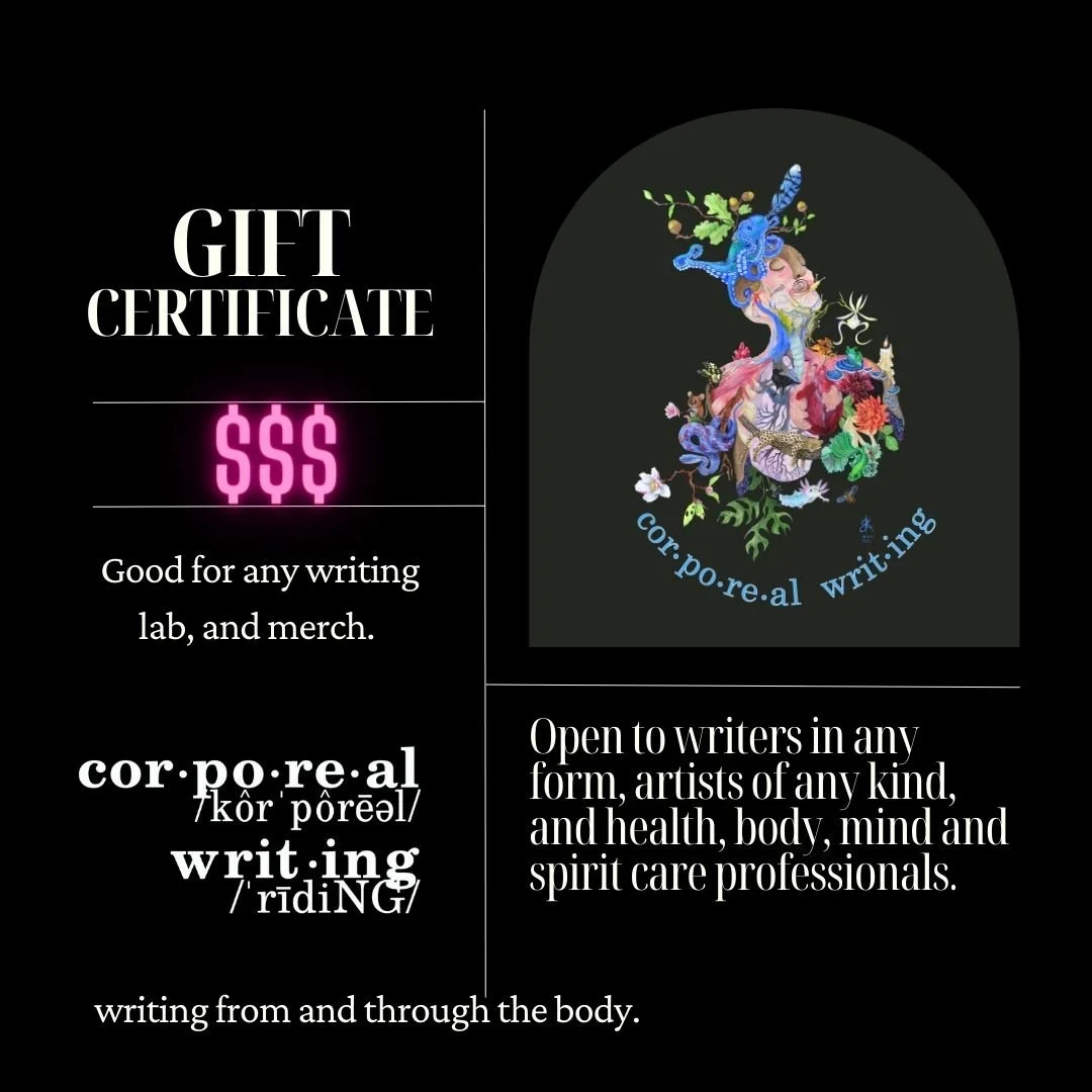 Corporeal Merch — Corporeal Writing™ - Writing Workshops