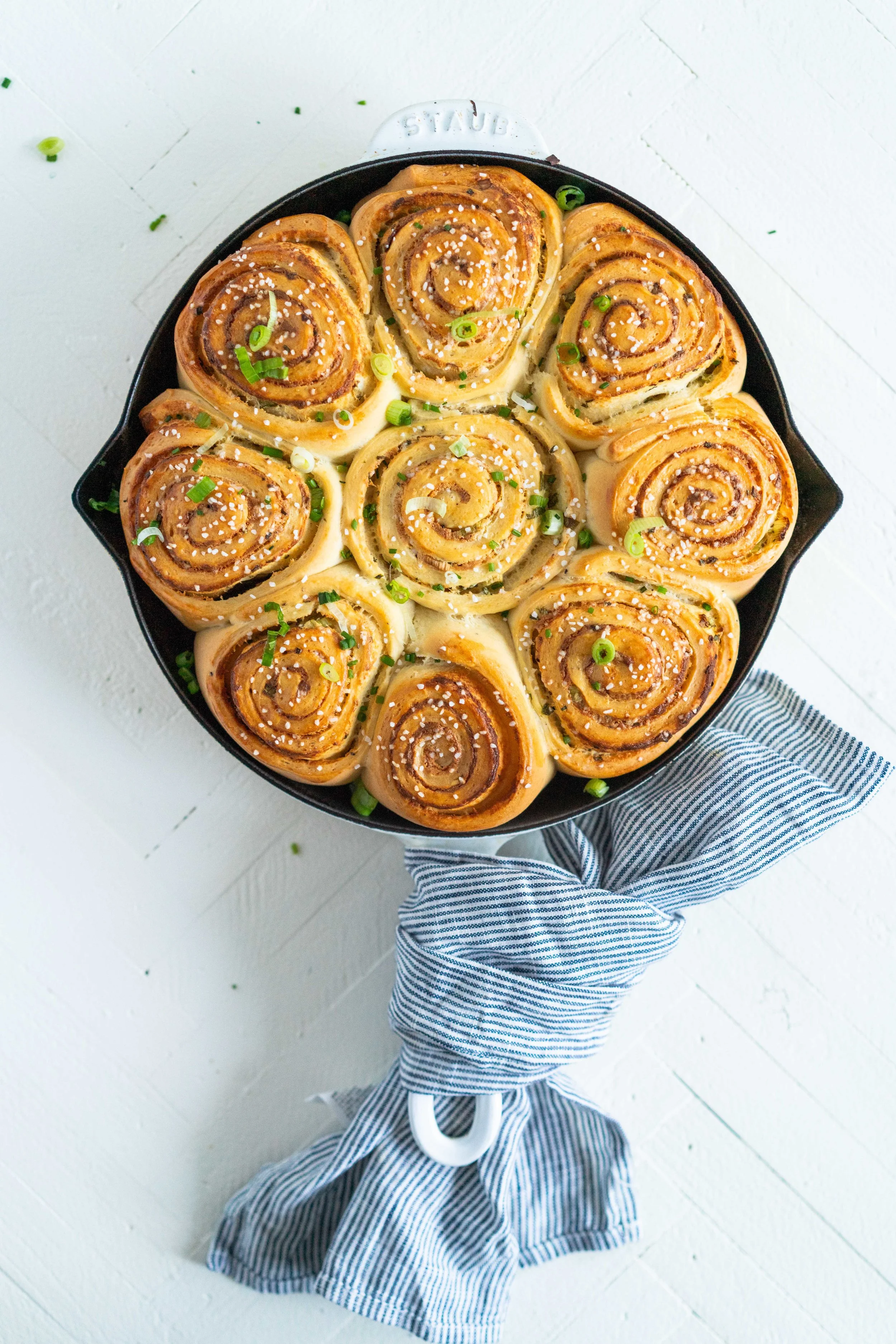 Cheese, Spring Onion, and Chive Brioche Buns — Cloudy Kitchen