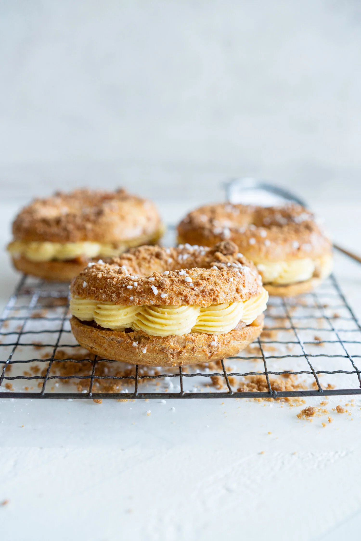 Paris Brest with Brown Butter Streusel, Custard Mousseline Cream and ...