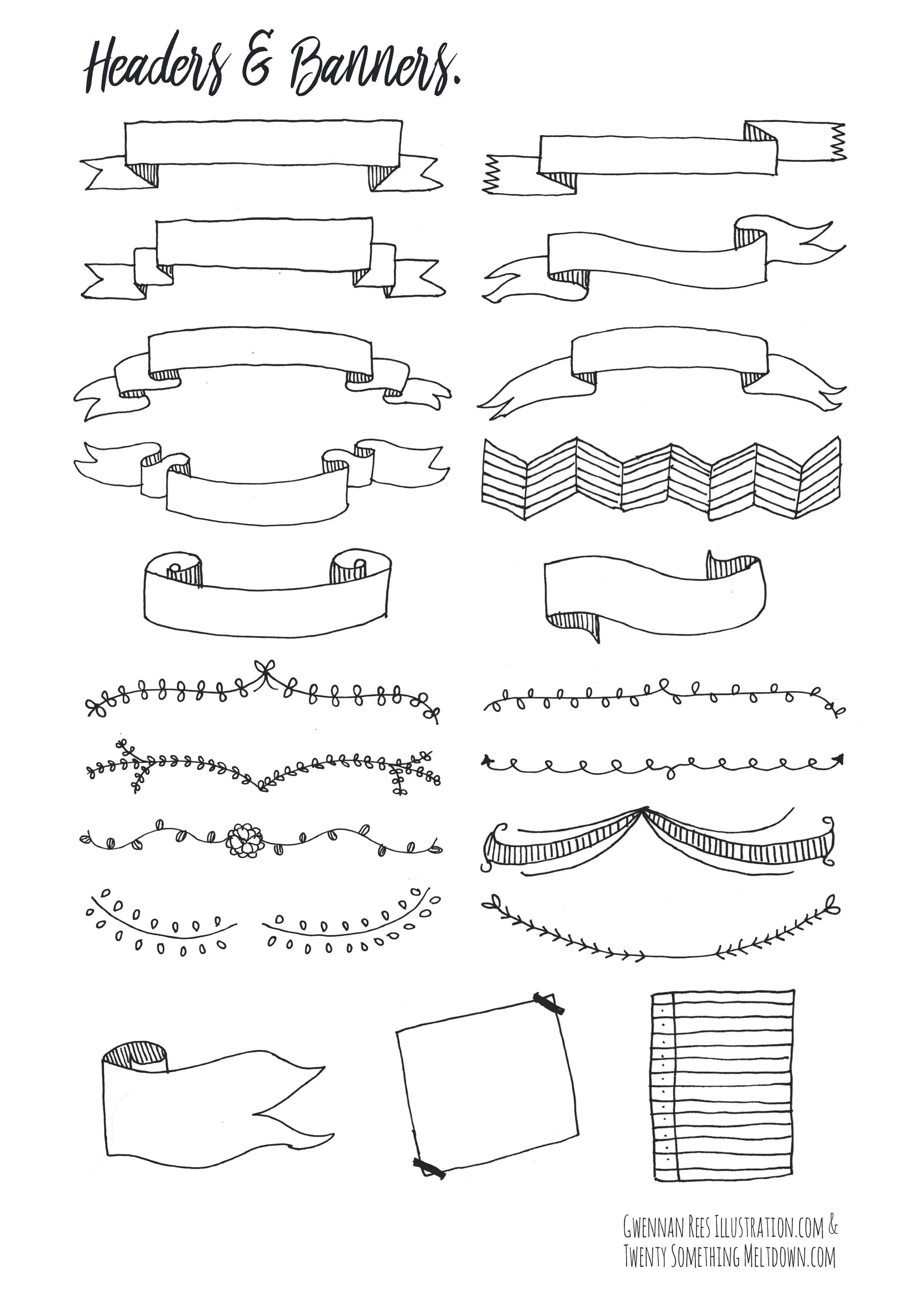 Cute Doodles For Header