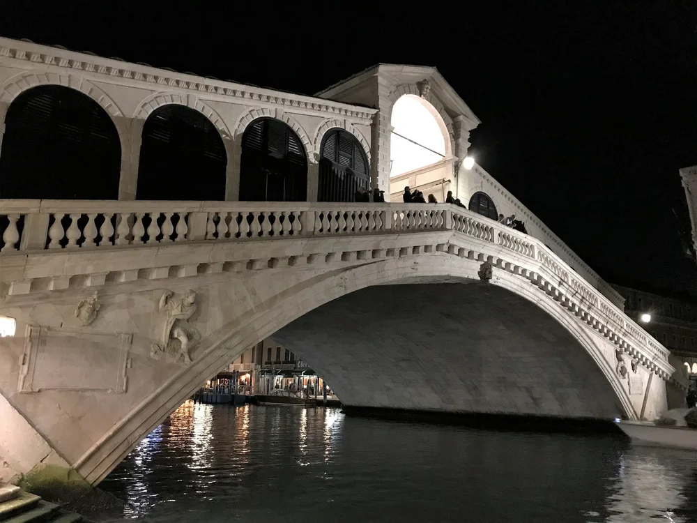 Rialto Bridge At Night