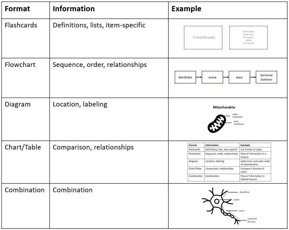 Notetaking Formats — The Learning Scientists