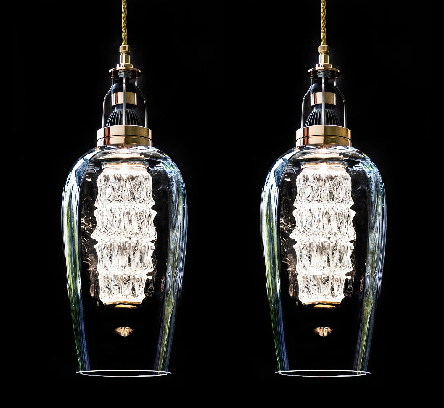 Glass LED Pendant Lights — Bespoke Handcrafted Glass LED Pendant lights ...