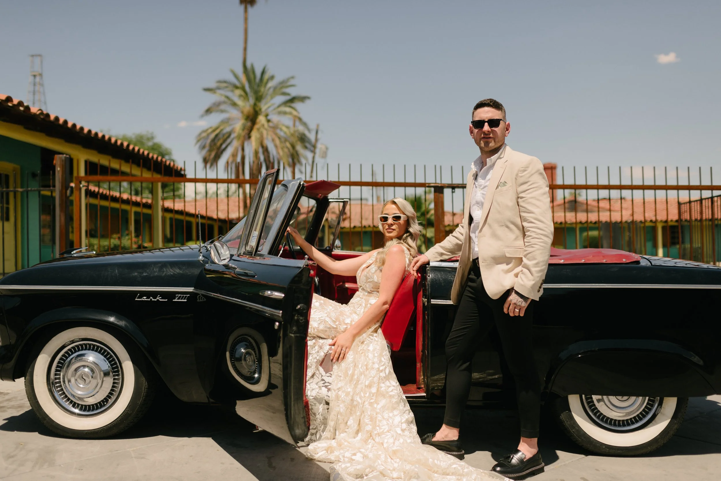 Classic Car Elopement at Sure Thing Chapel in Downtown Las Vegas by ...