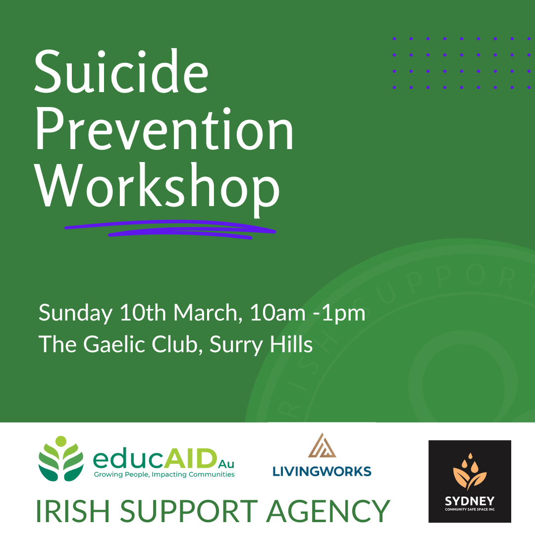 Suicide Prevention Workshop | Irish Support Agency | NSW
