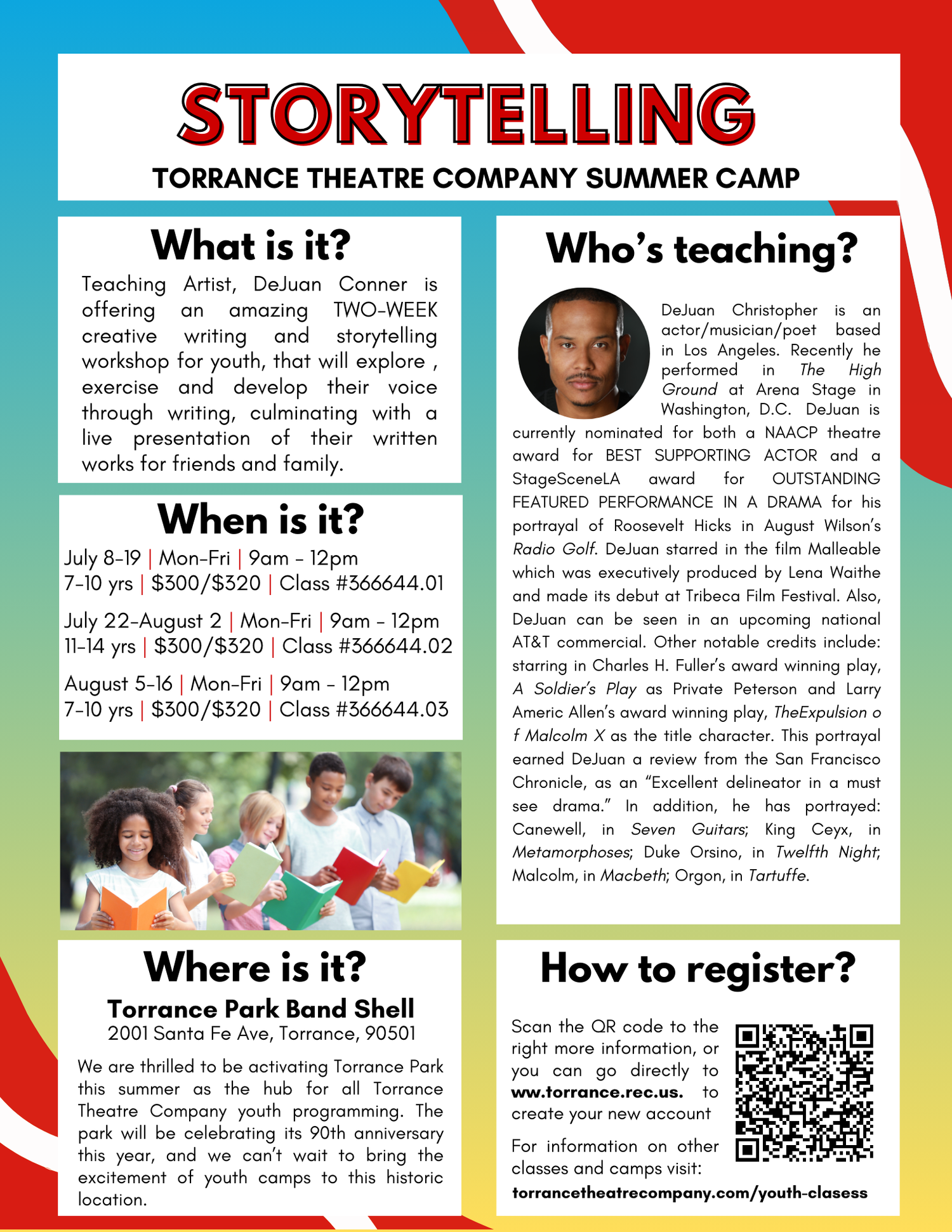 YOUTH CLASSES AND CAMPS — Torrance Theatre Company