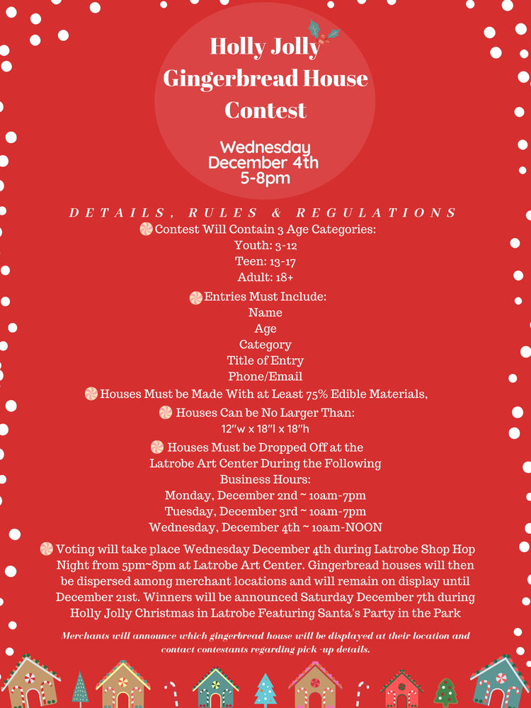 First Annual Holly Jolly Gingerbread House Contest — Latrobe Art Center
