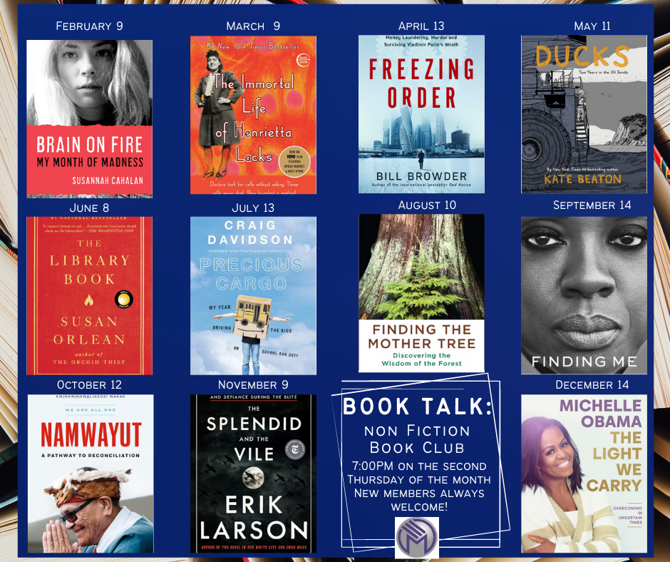 Book Talk: Non-Fiction Club — Mary C. Moore Public Library