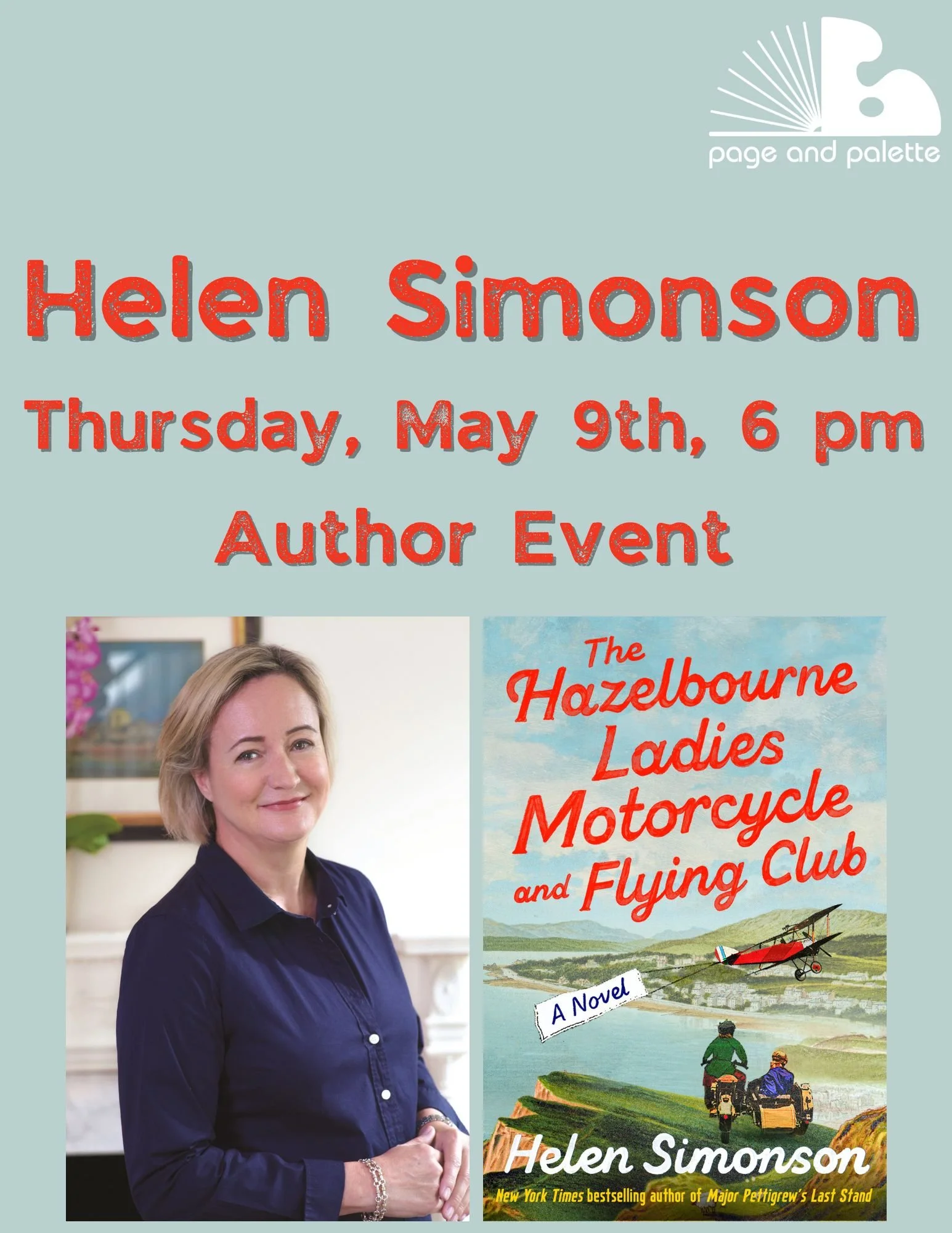 Helen Simonson -- Author Event — Page & Palette