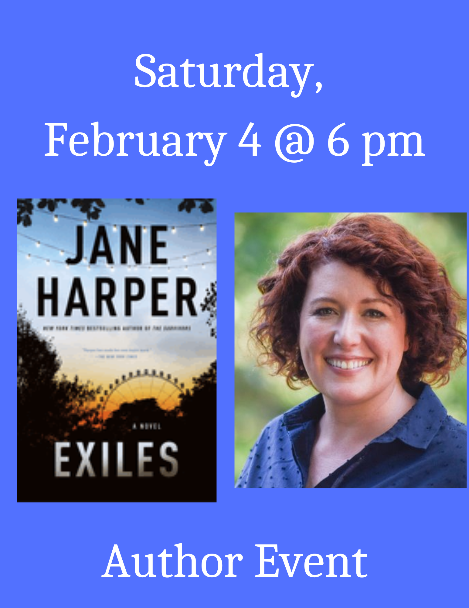 Jane Harper -- Author Event — Page & Palette