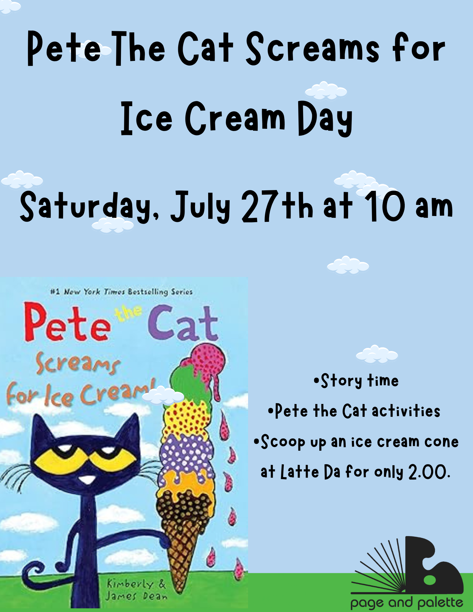 Pete the Cat Event — Page & Palette