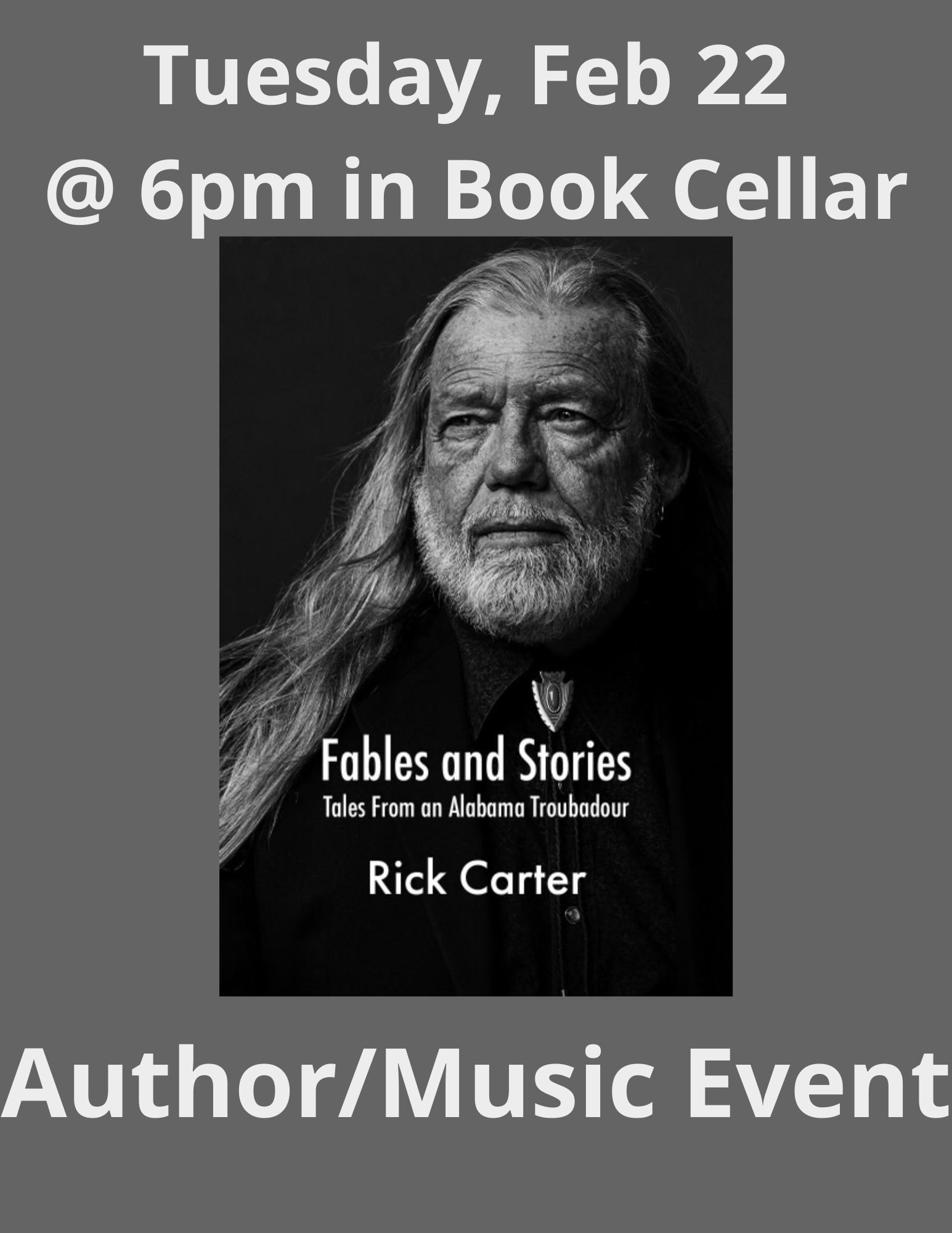 Rick Carter - Author & Music Event — Page & Palette