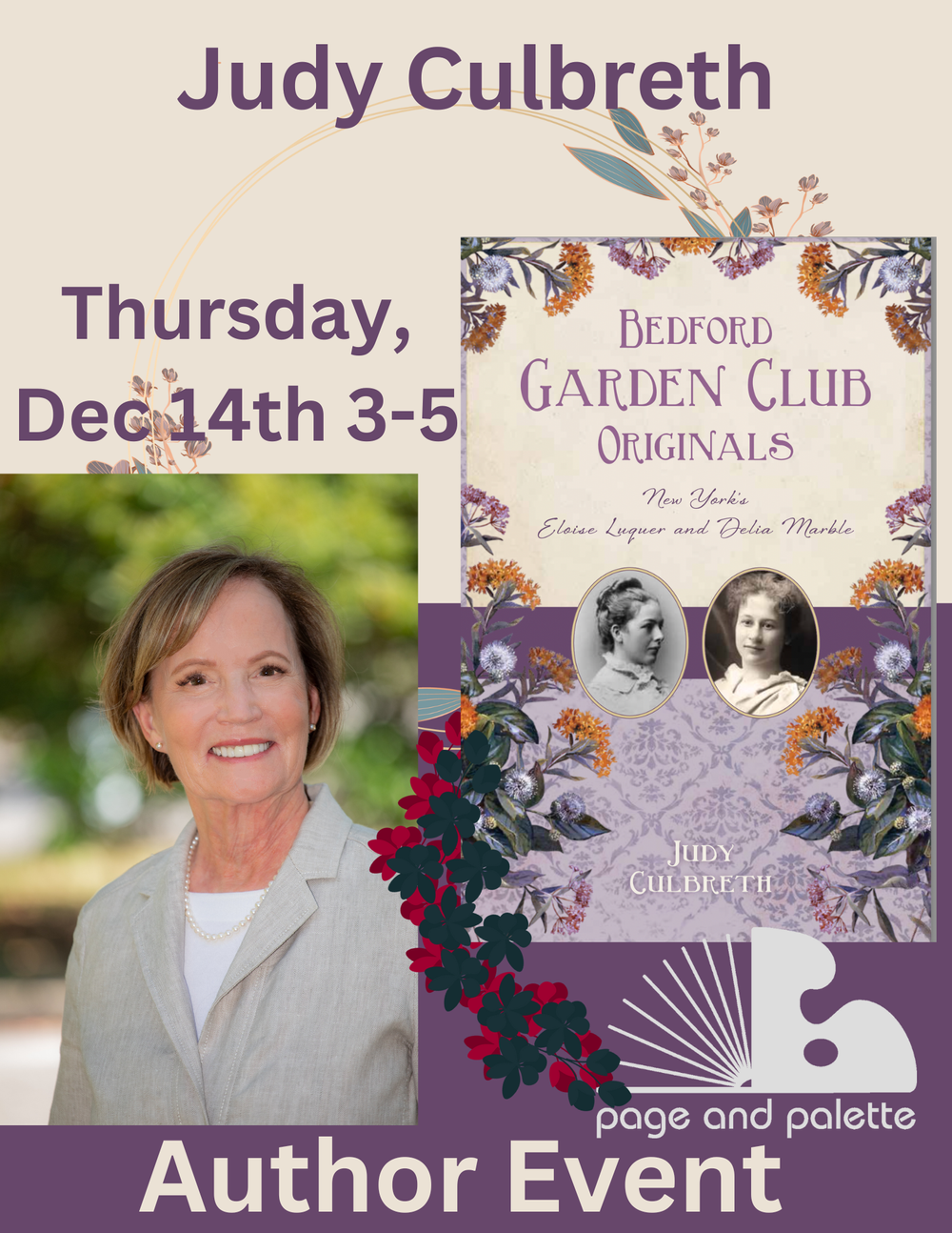 Judy Culbreth -- Author Event — Page & Palette
