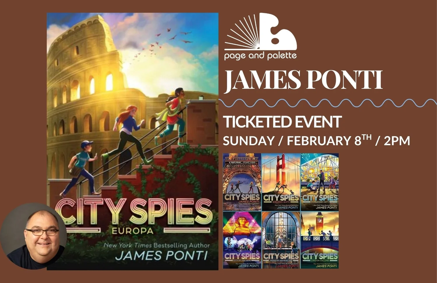 James Ponti -- Ticketed Event — Page & Palette