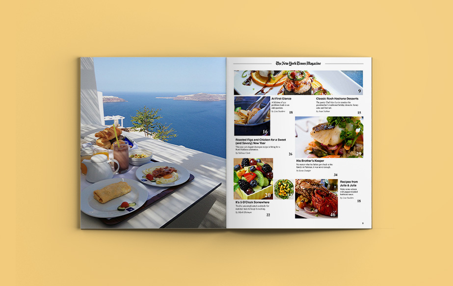 Magazine Spread On Table
