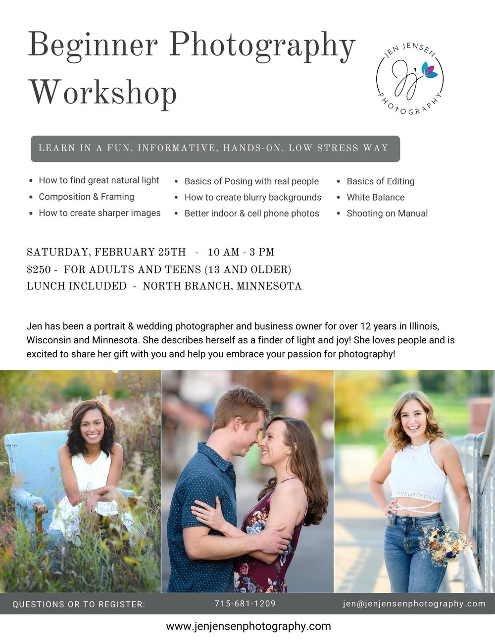 Beginner Photography Workshop Intake Form — Minneapolis St. Paul Wedding and Portrait ...