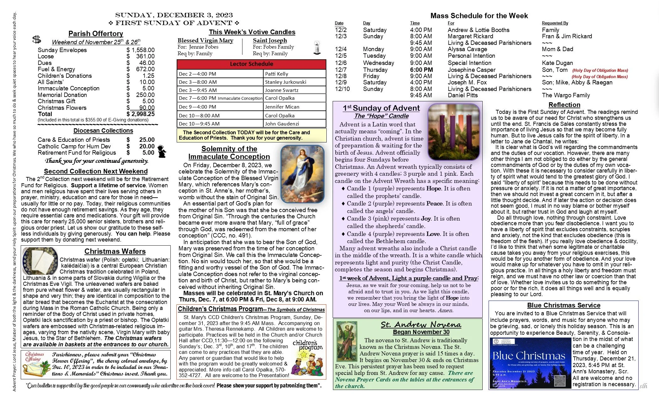 Bulletins — St. Mary's Church Waymart