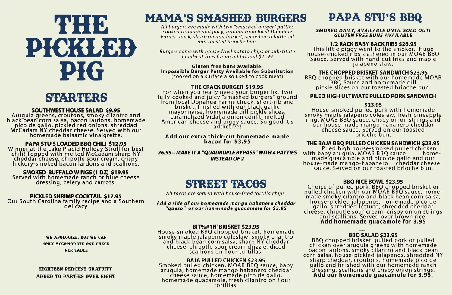 Reservations — The Pickled Pig