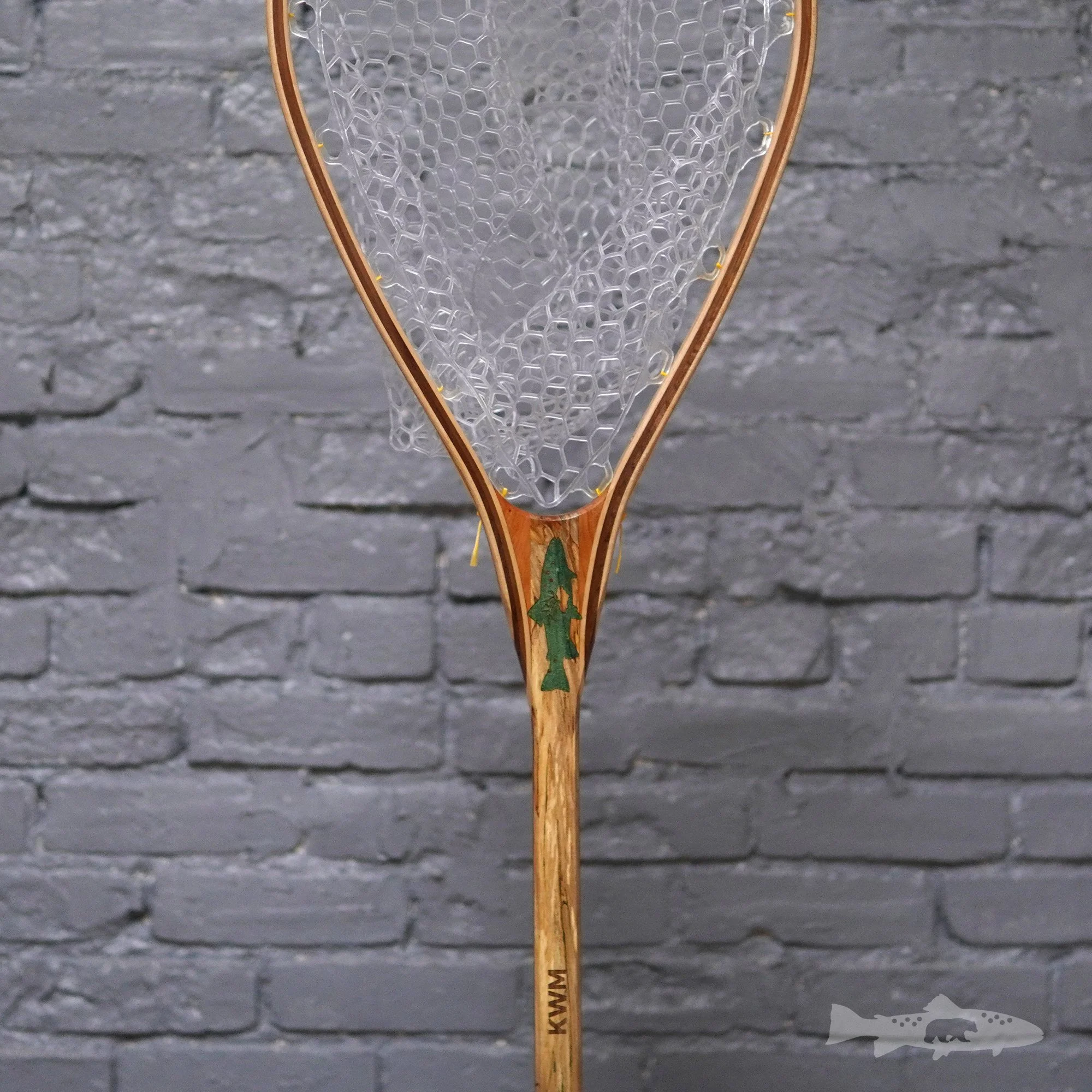 Engraved and handcrafted wood landing nets for steelhead flyfishing ...