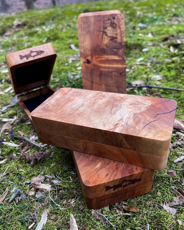 Custom Image Personalization - Clamshell Wooden Fly Box for Flyfishing ...