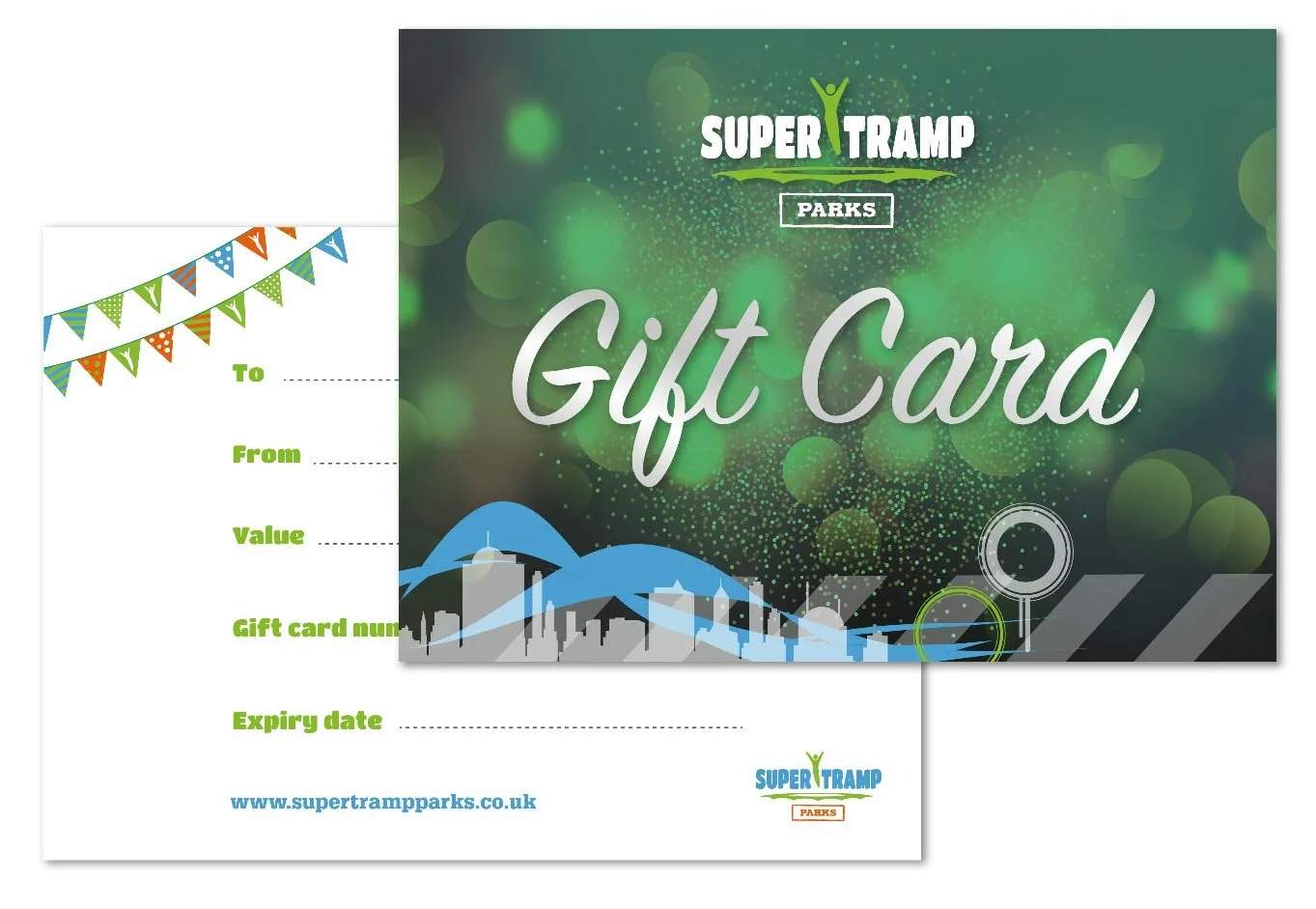 Gift Cards & Gift Tins — Super Tramp Parks | UK Trampoline Parks