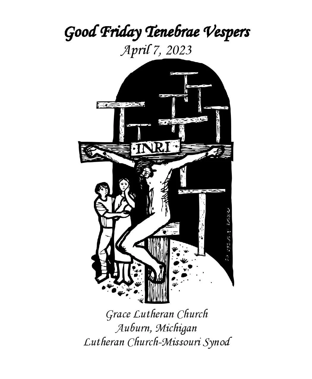 Bulletin - Good Friday Tenebrae — Grace Lutheran Church