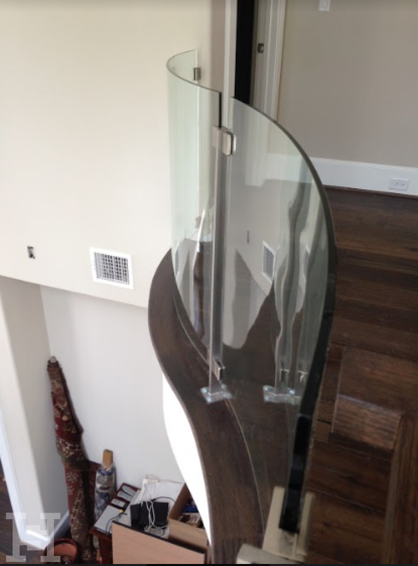 Various Curved Glass Railings — Houston Stair Company, Inc.