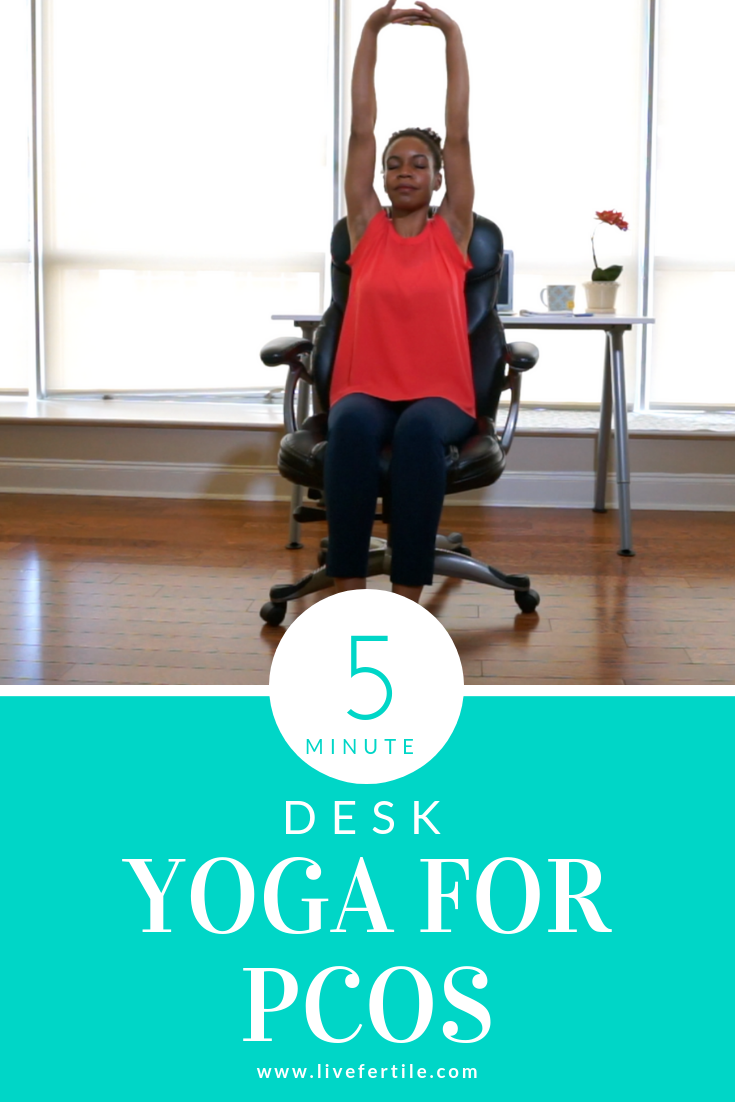 5-Minute Desk Yoga Sequence for PCOS — Live Fertile